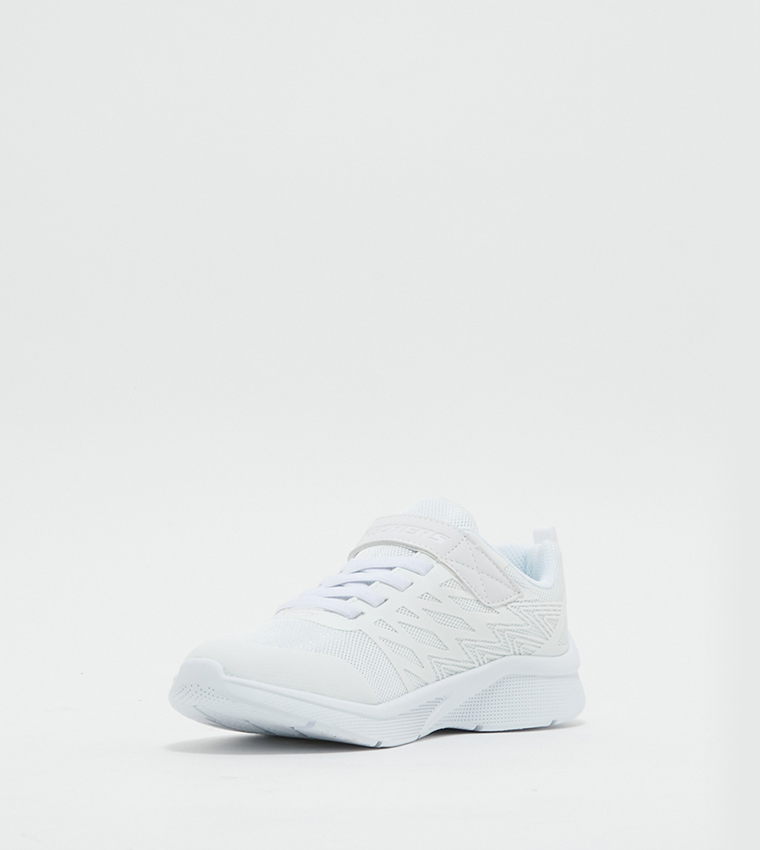 Buy Skechers MICROSPEC Velcro Closure Sneakers In White | 6thStreet UAE