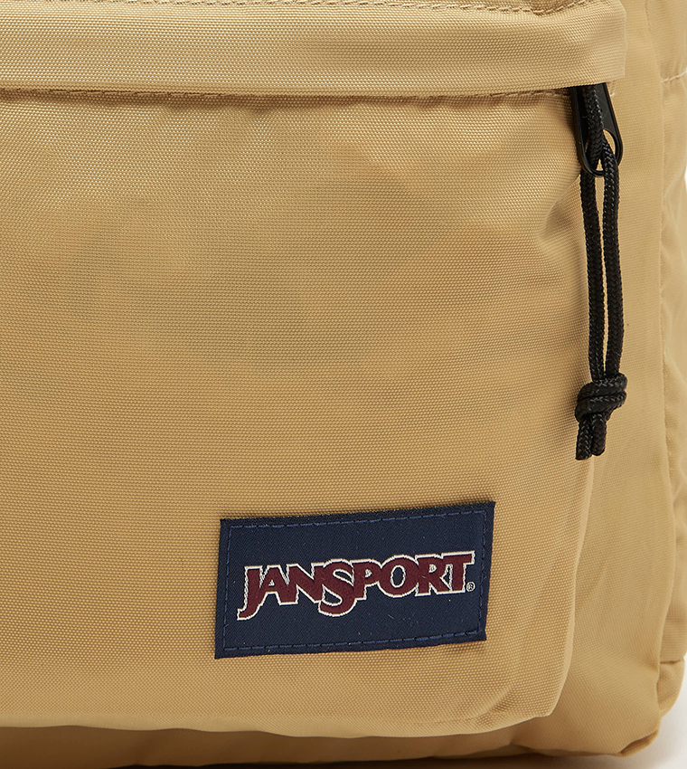 Buy Jansport Logo Badge Zipper Backpack In Brown | 6thStreet Qatar