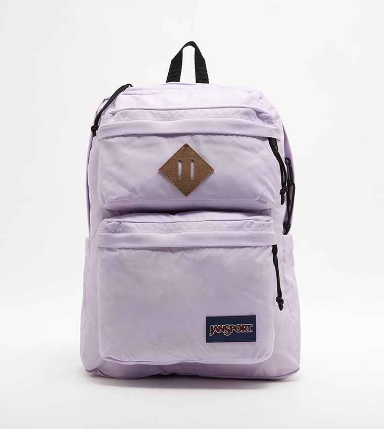 Buy Jansport Logo Badge Zipper Backpack In Purple | 6thStreet UAE