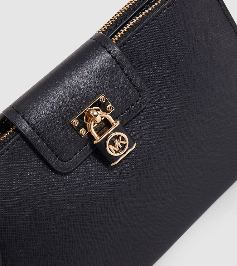 Buy Michael Kors RUBY Textured Crossbody Bag In Black | 6thStreet Saudi ...