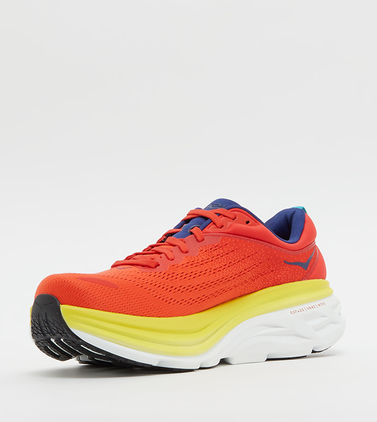 Buy Hoka Bondi 8 Lace Up Running Shoes In Red | 6thStreet UAE