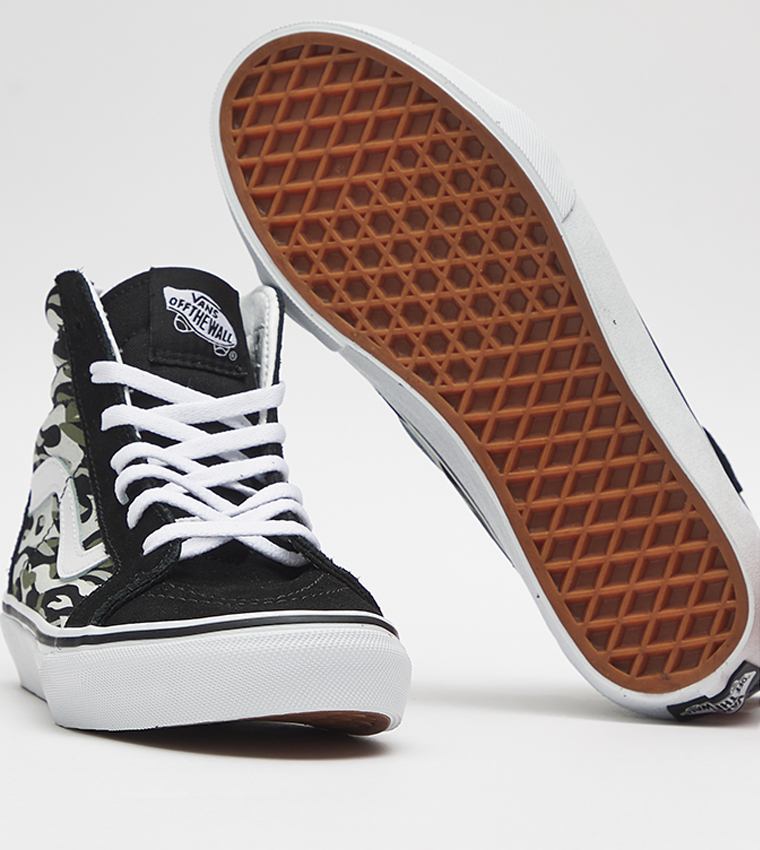 Buy Vans Printed Lace Up Hight Top Sneakers In Black | 6thStreet Saudi ...