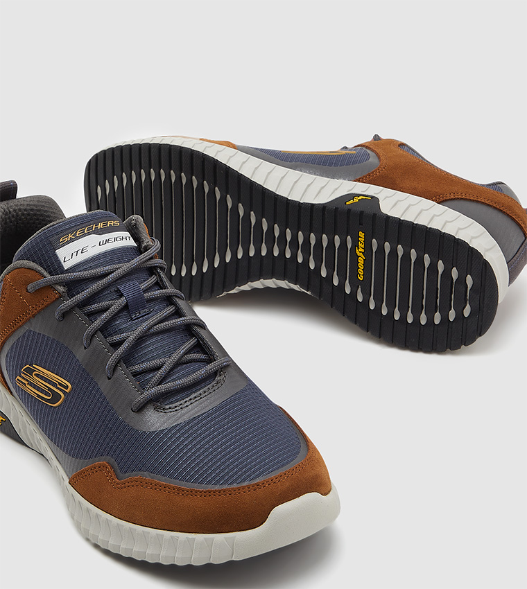 Buy Skechers Elite Flex Prime Color Block Low Top Sneakers In Blue ...