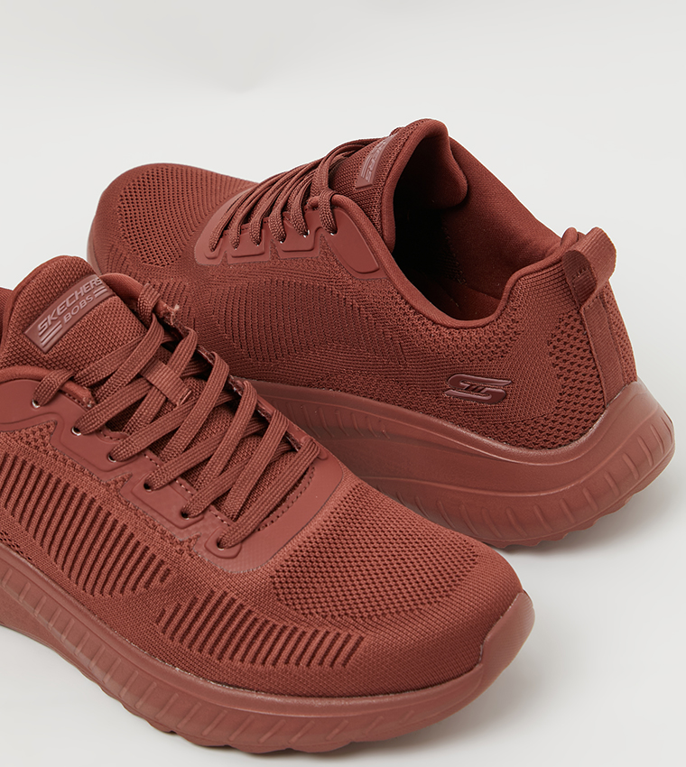 Buy Skechers BOBS SQUAD CHAOS Lace Up Training Shoes In Rust ...