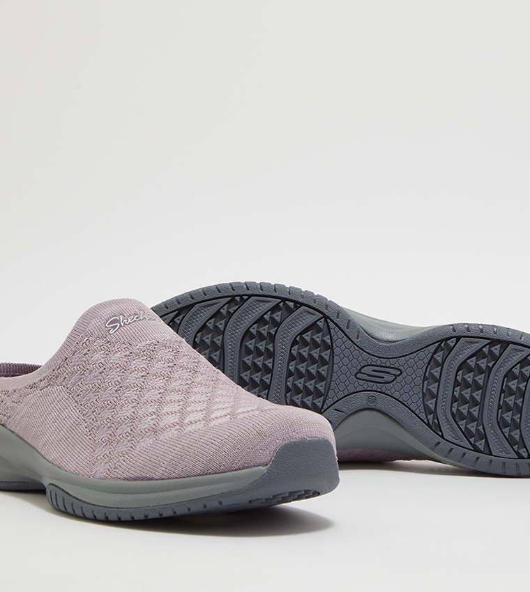 Buy Skechers Commute Time Relaxed Fit Slip On Clogs In Purple ...
