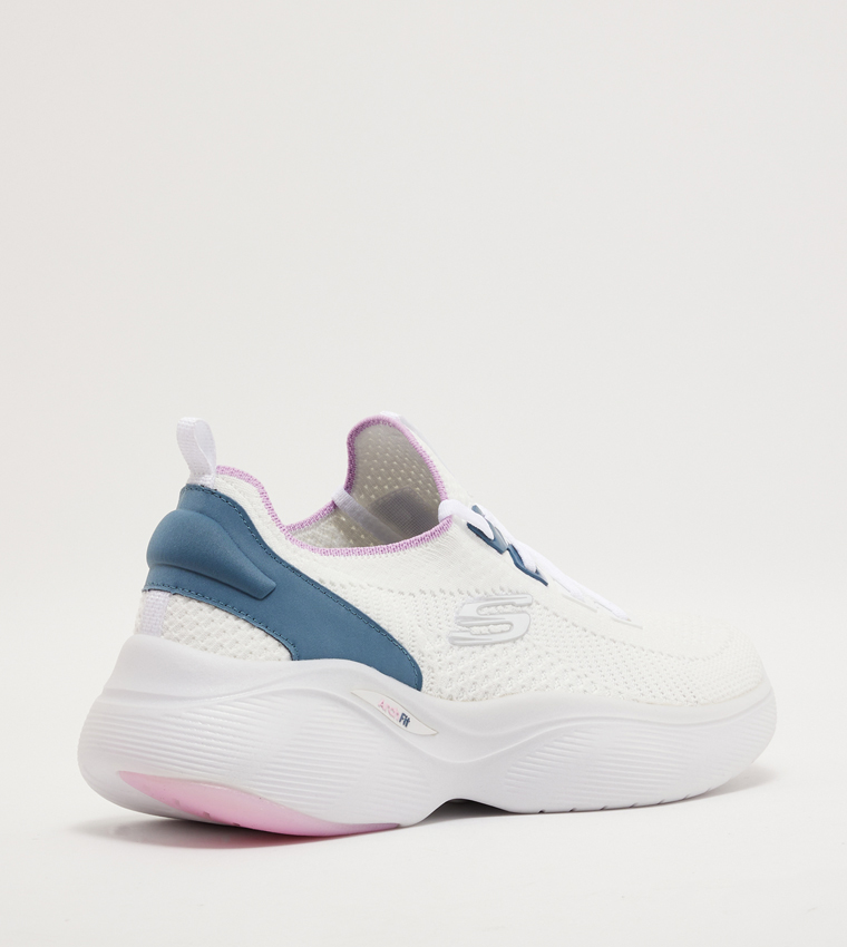 Buy Skechers Knitted Lace Up Sneakers In White | 6thStreet UAE