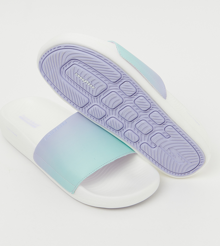 Buy Skechers HYPER Open Toe Slides In Purple | 6thStreet Qatar