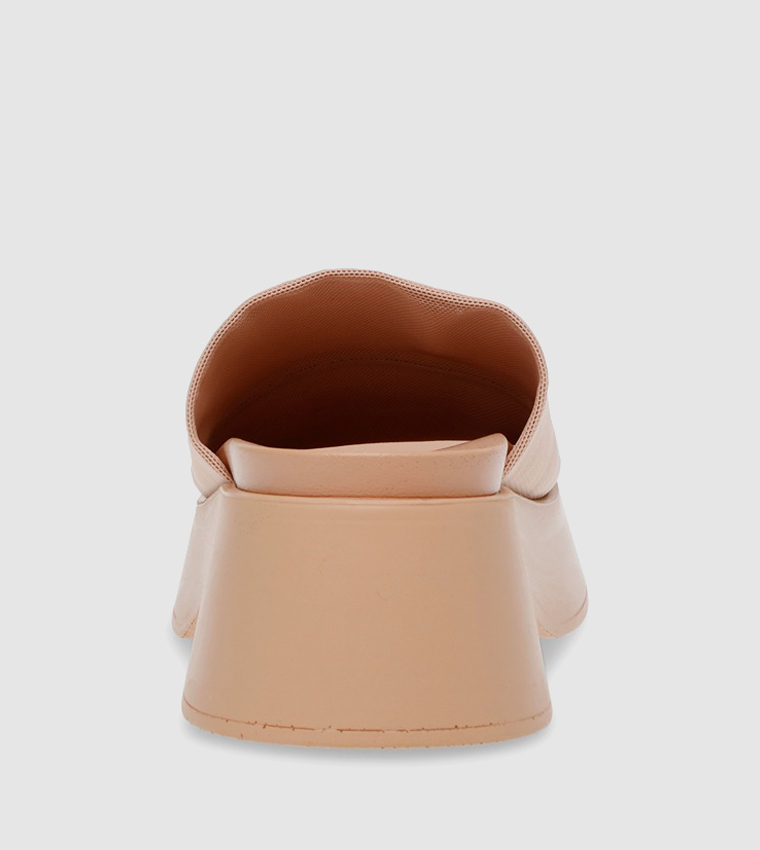 Buy Steve Madden THROW BACK Open Toe Platform Sandals In Beige ...