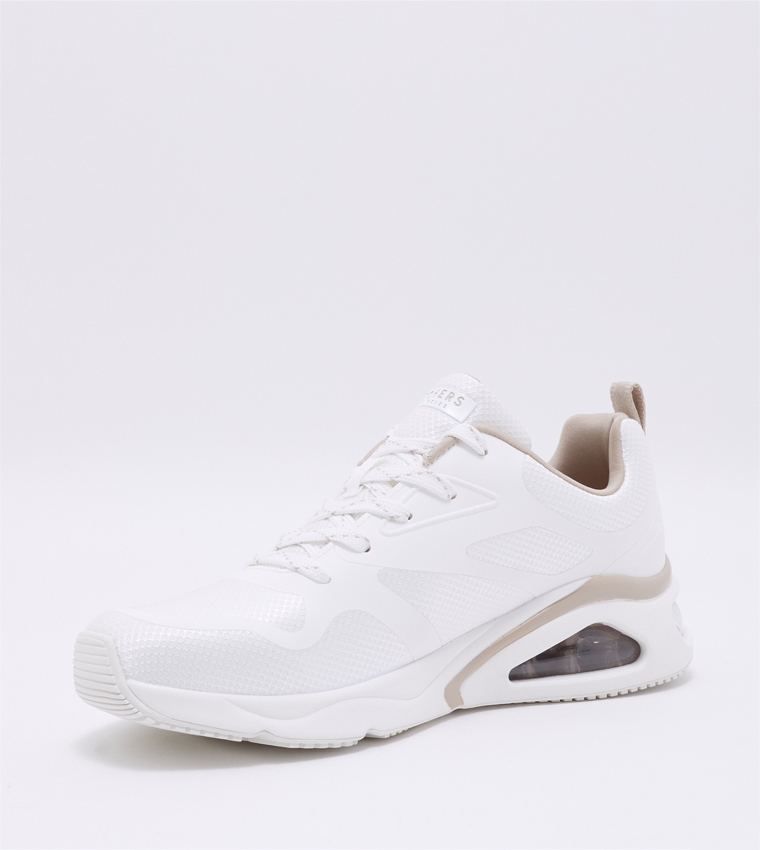 Buy Skechers TRES AIR UNO MODERN AFF AIR Lace Up Shoes In White ...