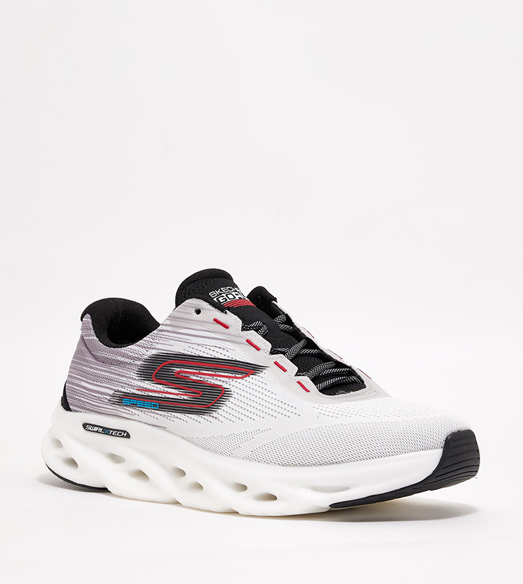 Buy Skechers GO RUN SWIRL TECH SPEED Logo Detail Lace Up Running Shoes ...