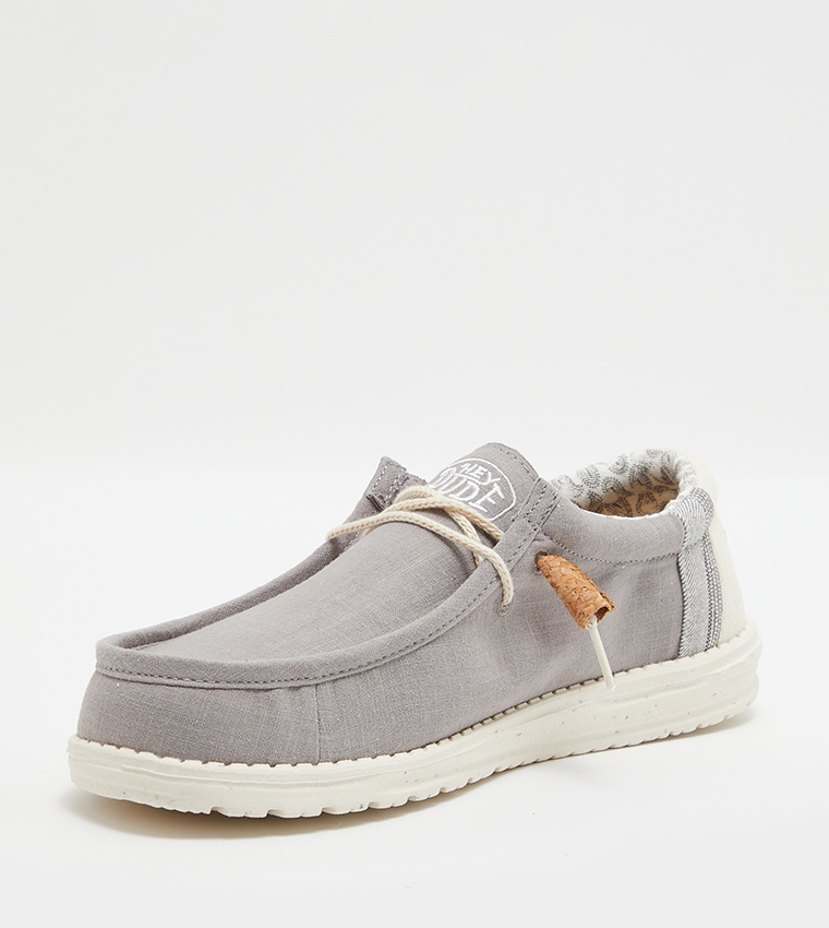 Buy HEY DUDE WALLY BREAK STITCH Boat Shoes In Grey | 6thStreet UAE