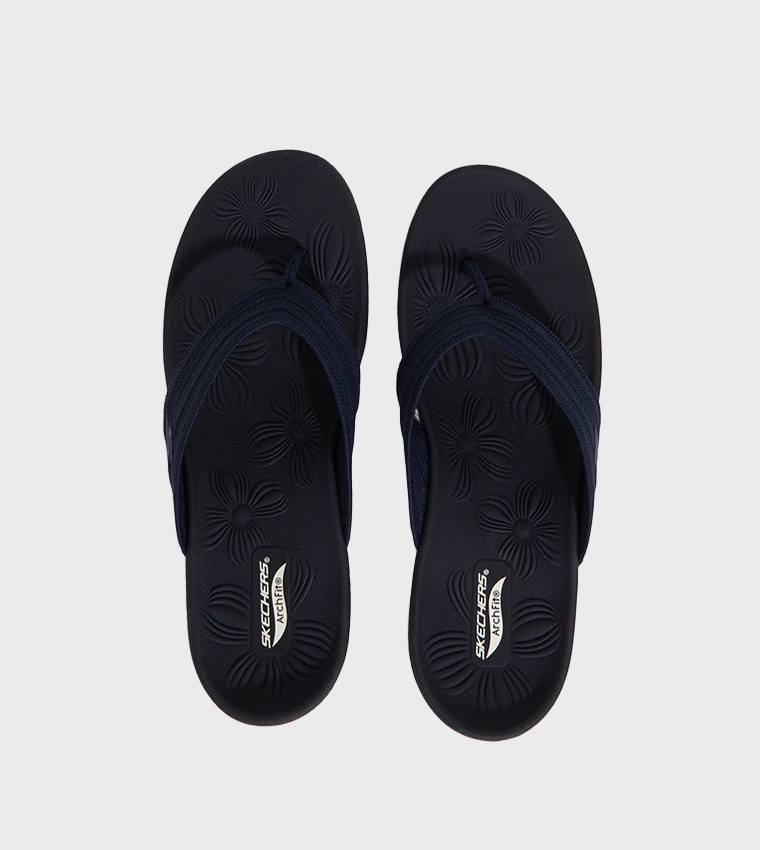 Buy Skechers ARCH FIT RADIANCE Flip Flops In Navy | 6thStreet UAE