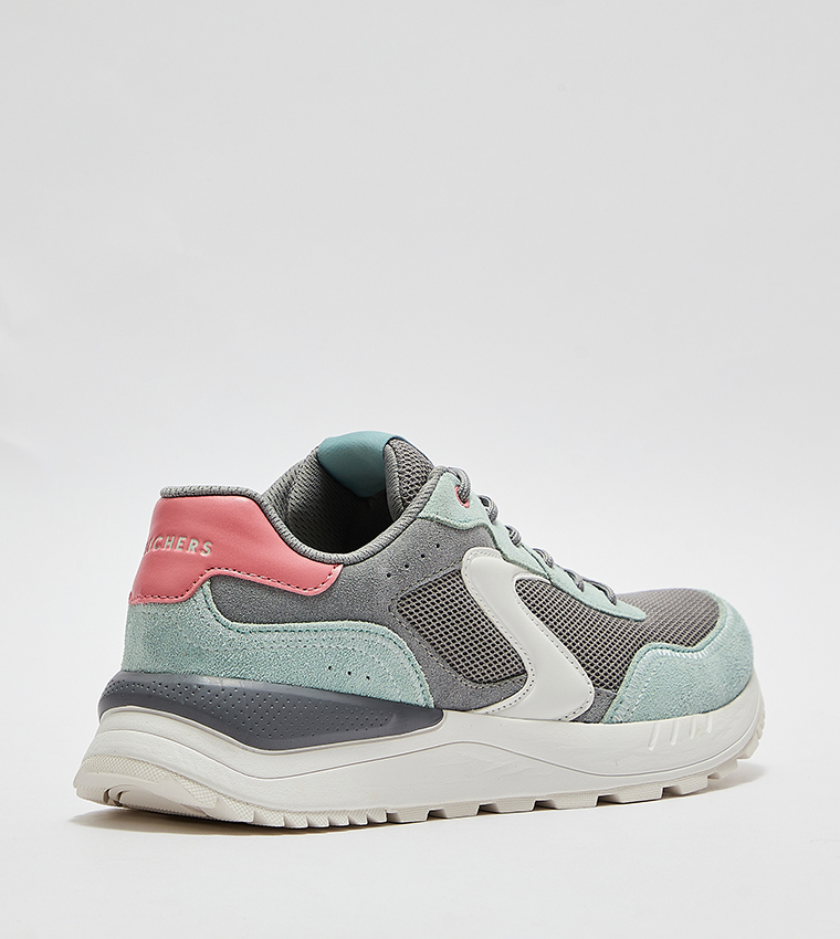 Buy Skechers FURY Color Block Lace Up Sneakers In Green | 6thStreet Kuwait