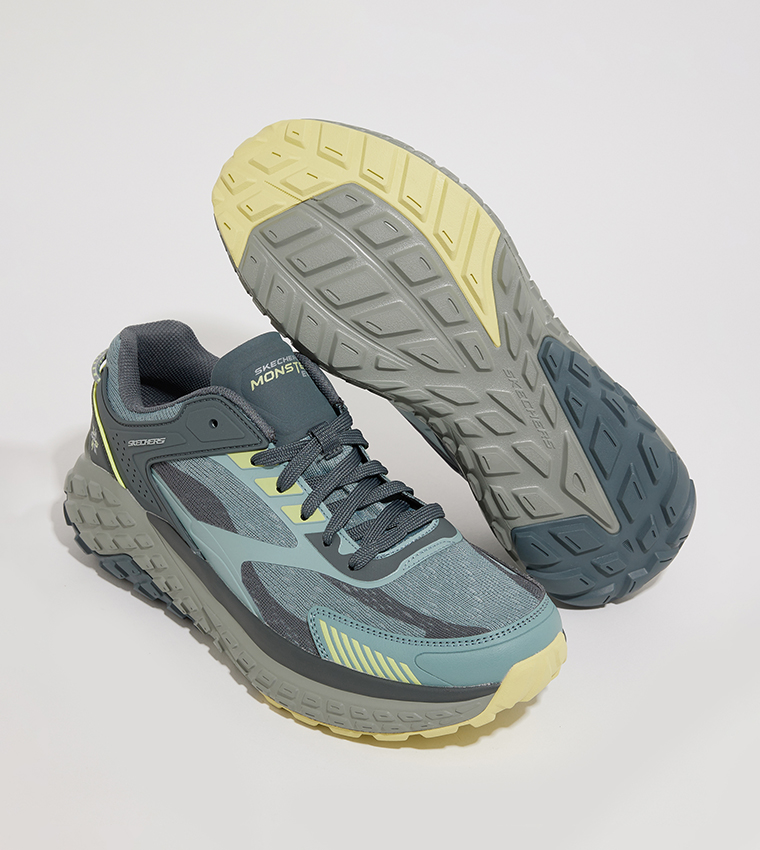 Buy Skechers MONSTER EVO Color Block Sneakers In Green | 6thStreet ...