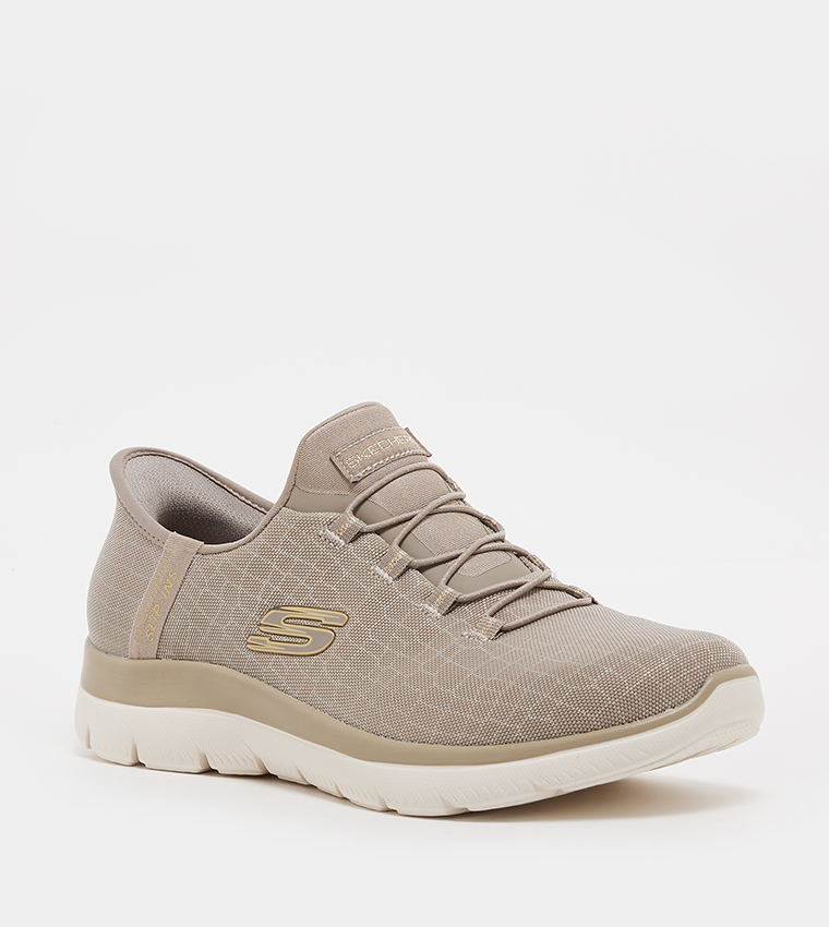 Buy Skechers SUMMITS Patterned Slip Ons In Taupe | 6thStreet Kuwait