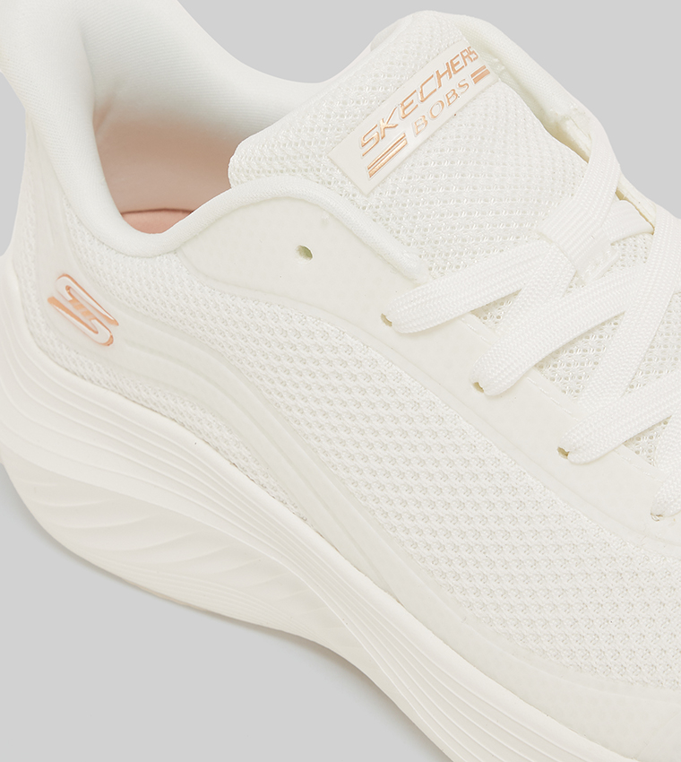 Buy Skechers BOBS SQUAD WAVES Mesh Slip On Shoes In Cream | 6thstreet ...
