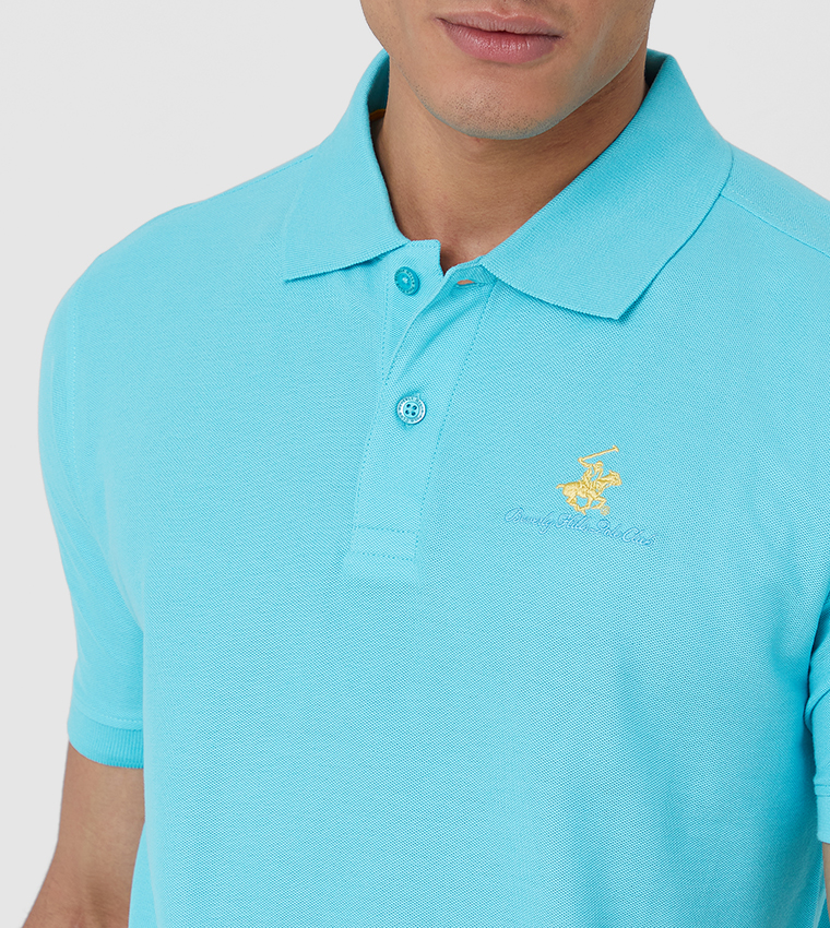 Buy Beverly Hills Polo Club Core Honeycomb Polo BP Cruising In Teal ...