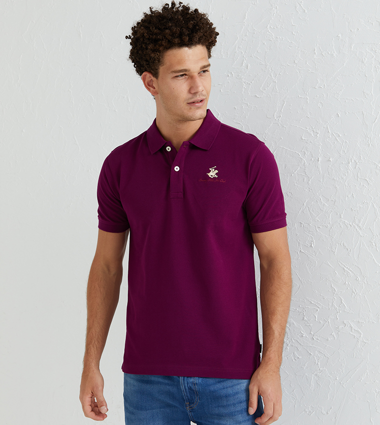 Buy Beverly Hills Polo Club Core Pique Polo Bp Pirate Ship In Maroon ...