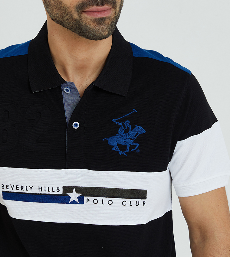 Buy Beverly Hills Polo Club Color Block Short Sleeves Polo T Shirt In ...