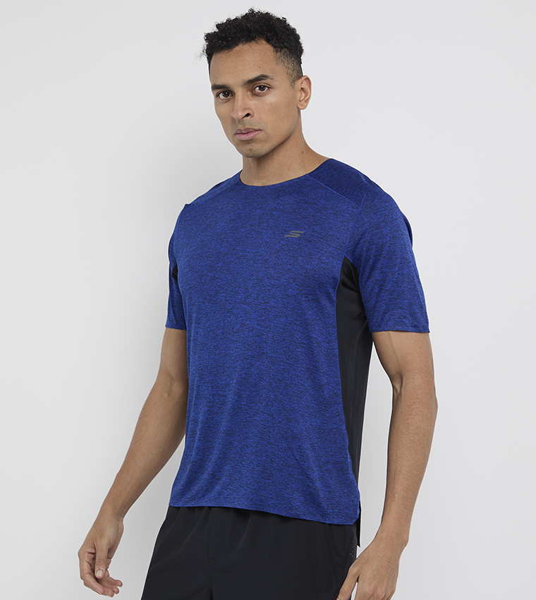 Buy Skechers GO DRI Circuit Crew Neck T Shirt In Blue | 6thStreet Saudi ...