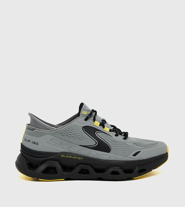 Buy Skechers GLIDE STEP ALTUS Textured Slip On Shoes In Grey ...