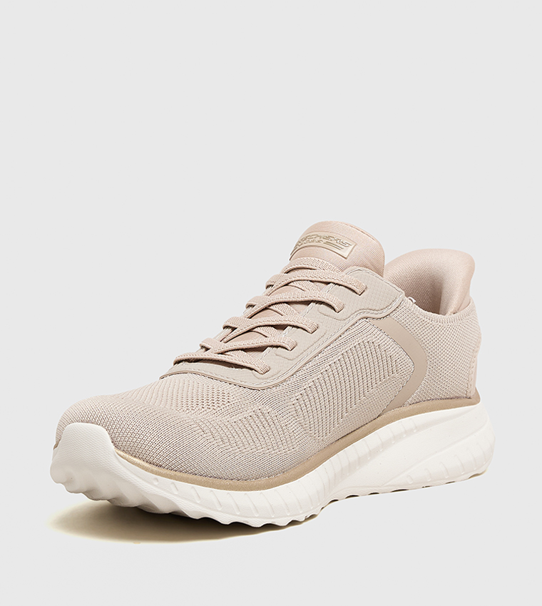 Buy Skechers BOBS SQUAD CHAOS Textured Slip On Shoes In Beige ...