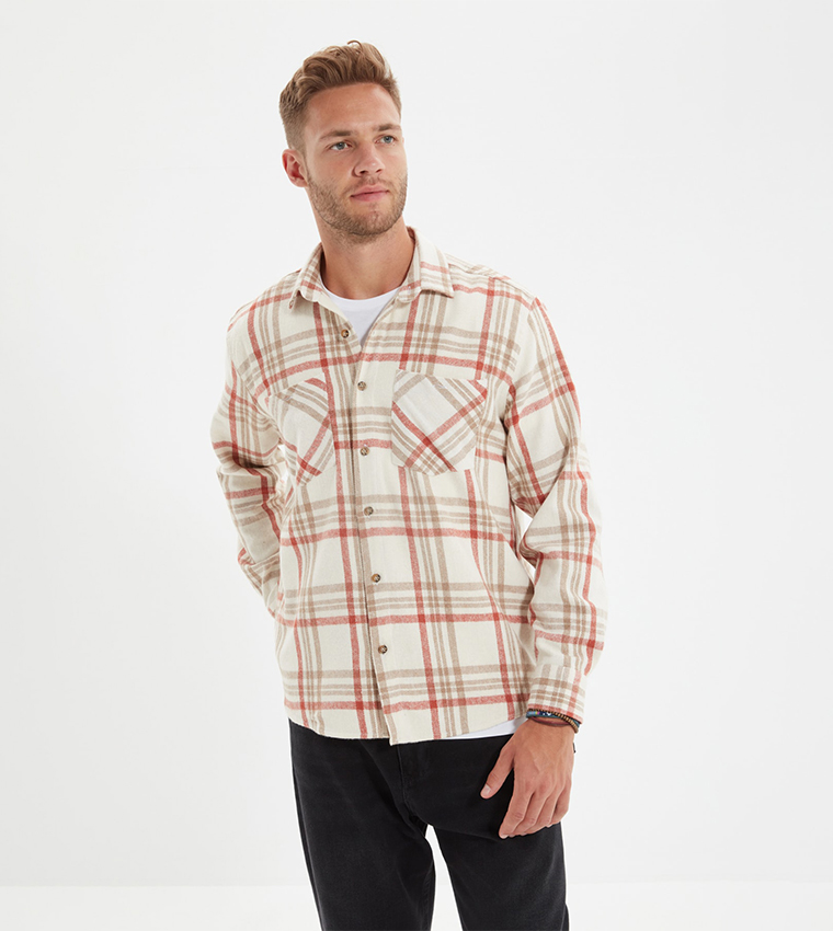 Buy Trendyol Plaid Check Flannel Shirt In Multiple Colors | 6thStreet Qatar