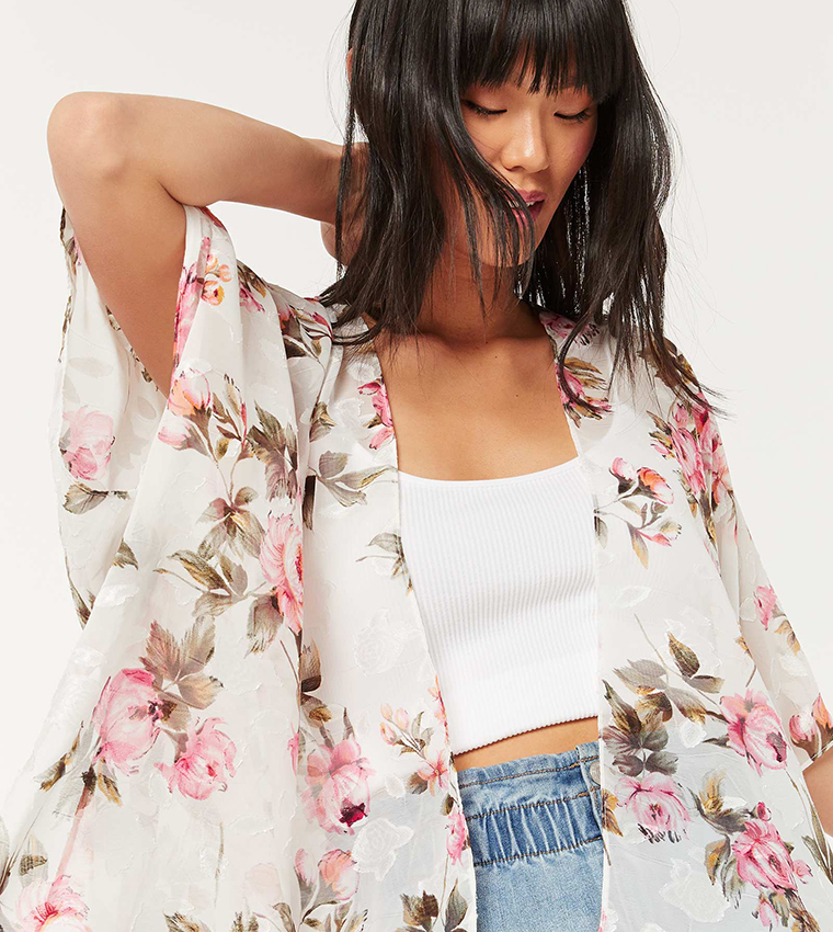 Buy Ardene Floral Lightweight Open Poncho In Multiple Colors ...