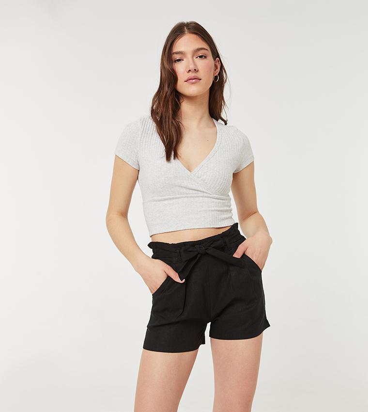 Buy Ardene Casual Shorts In Black | 6thStreet Qatar