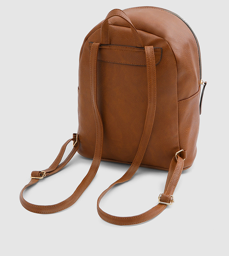 Buy Ardene Basic Zip Backpack In Brown | 6thStreet Qatar