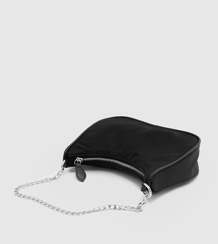 Buy Ardene Baguette Bag With Chain Strap In Black | 6thStreet Qatar
