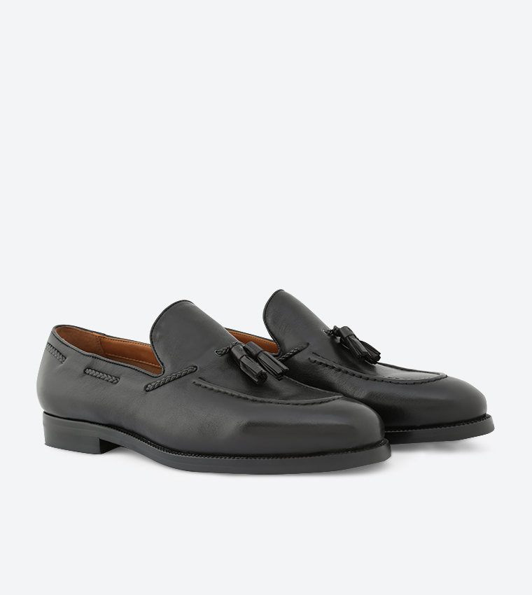 Buy Aldo Accessories Feodore Loafers Black In Black Leather | 6thStreet ...