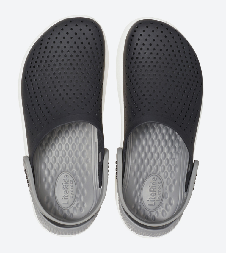 Buy Crocs Literide Cutouts Details Round Toe Clog Black 204592 05M In ...