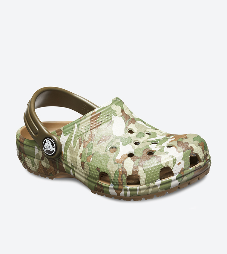 Buy Crocs Classic Graphic Clog Khaki 204816 260 In Khaki | 6thStreet ...