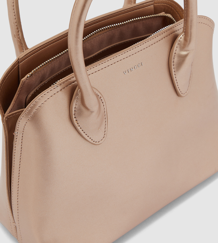 Buy VINCCI Satchel Bag In Beige | 6thStreet UAE