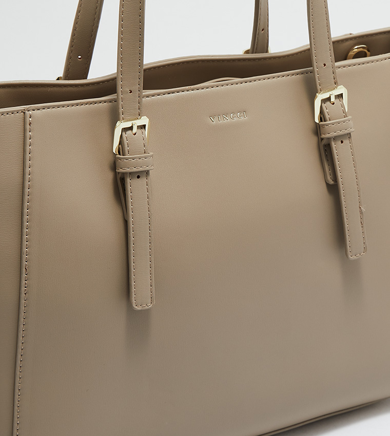 Buy VINCCI Classic Shoulder Bag In Grey | 6thStreet UAE