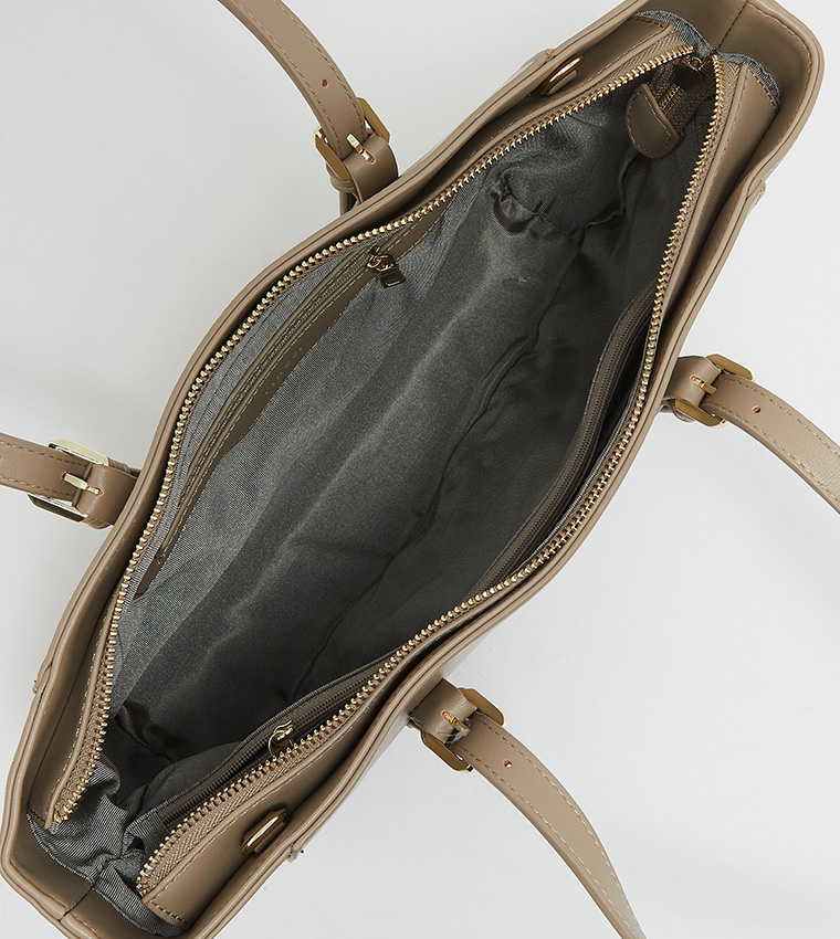 Buy VINCCI Classic Shoulder Bag In Grey | 6thStreet UAE