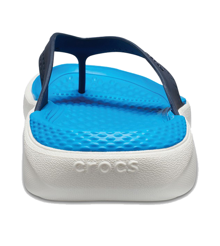 Buy Crocs LiteRide Two Tone Flip Flops Navy In Navy | 6thStreet UAE