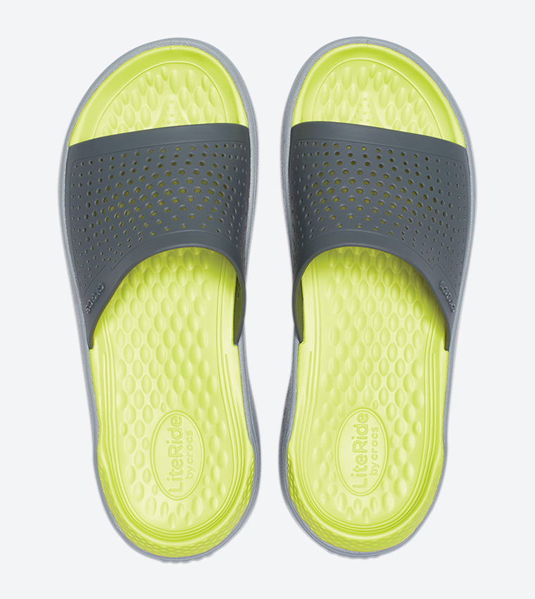 Buy Crocs Literide Slides Grey 205183 0DV In Grey | 6thStreet Qatar