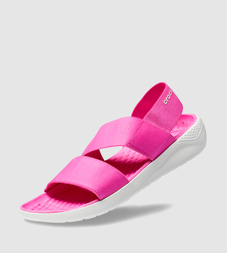 Buy Crocs LiteRide Elastic Strap Round Toe Sandals Pink In Pink 6thStreet UAE