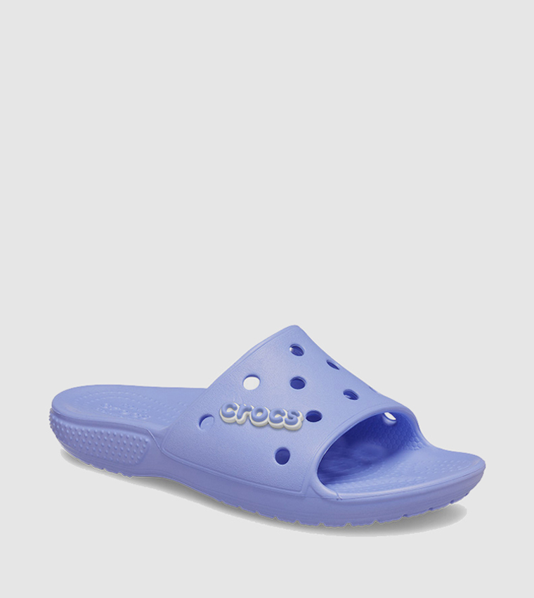 Buy Crocs Classic Crocs Slides In Blue | 6thStreet UAE