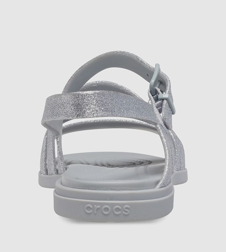 Buy Crocs Tulum Glitter Sandals In Silver | 6thStreet Qatar