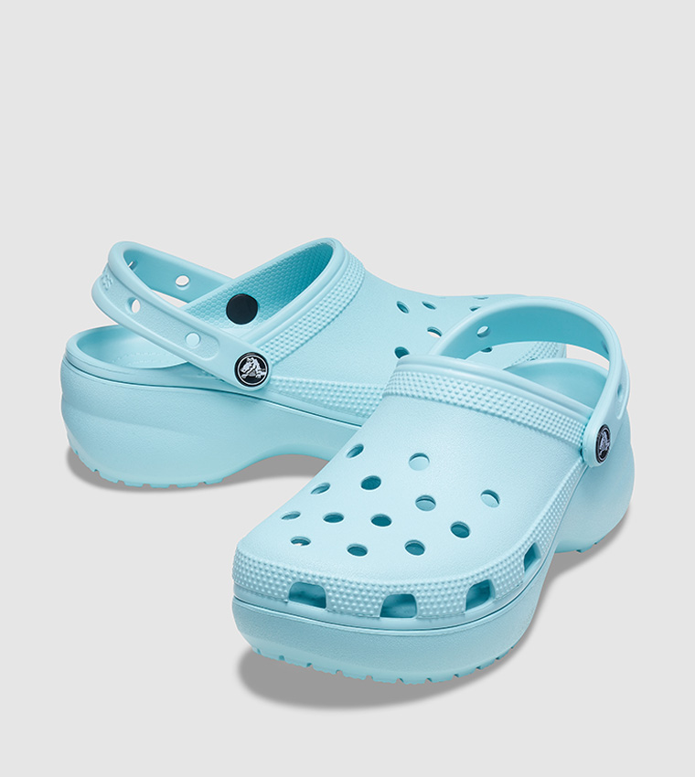 Buy Crocs Classic Platform Clogs In Blue | 6thStreet Qatar