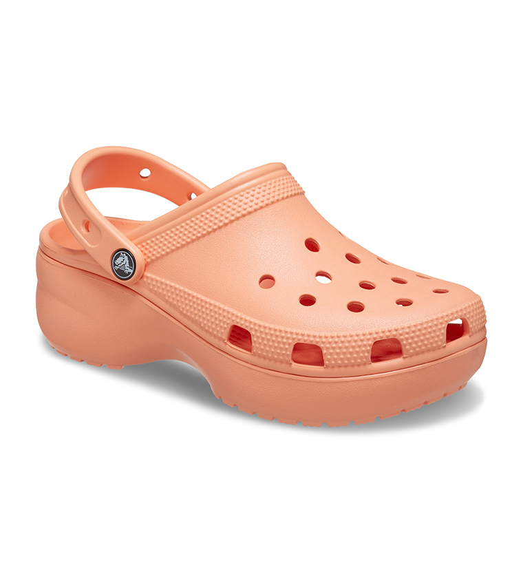 Buy Crocs Classic Platform Clogs In Orange | 6thStreet Qatar