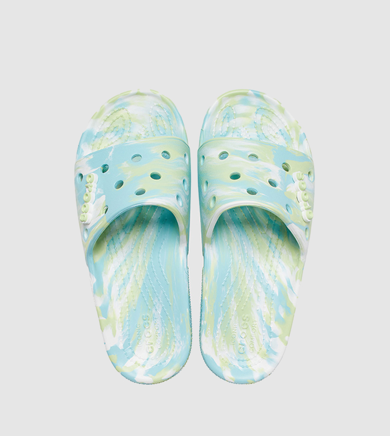 Buy Crocs Marble Print Croc Sliders In Multiple Colors | 6thStreet UAE