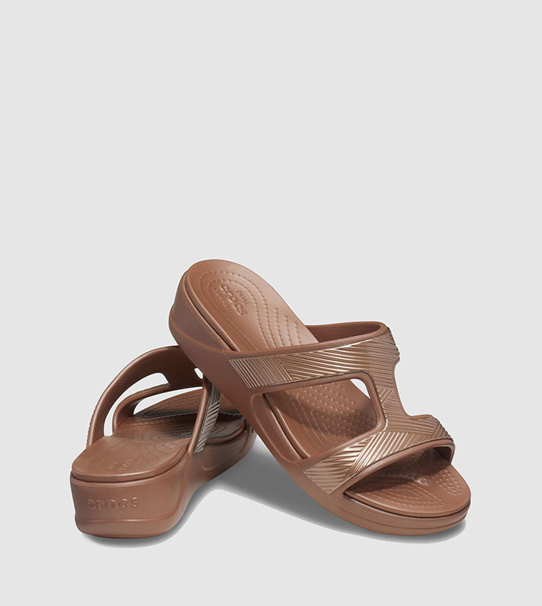 Buy Crocs Monterey Metallic Sheen Sandals In Brown | 6thStreet Qatar