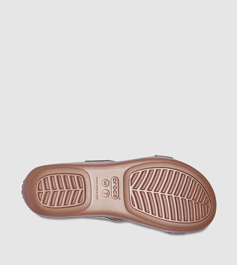 Buy Crocs Monterey Metallic Sheen Sandals In Brown | 6thStreet Qatar
