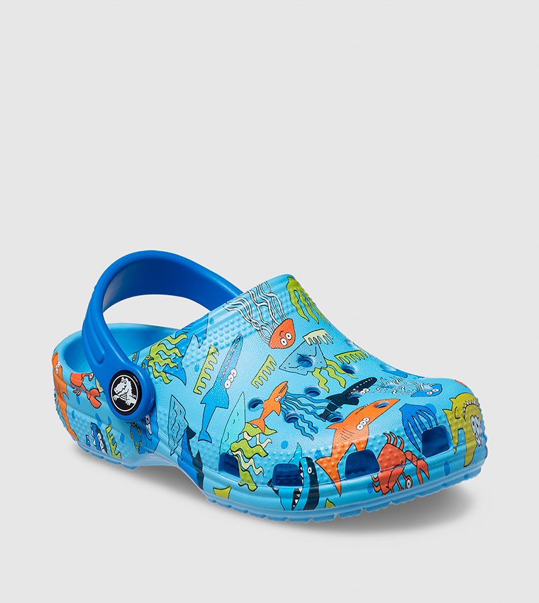 Buy Crocs Classic Pool Party Clogs In Blue | 6thStreet Qatar