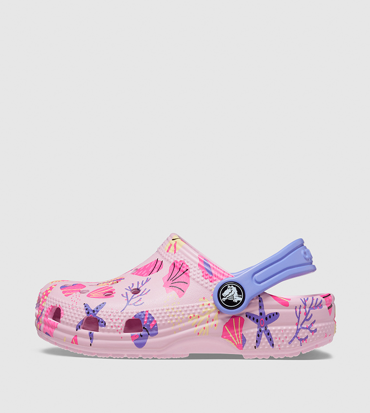 Buy Crocs Classic Pool Party Clogs In Pink | 6thStreet Qatar