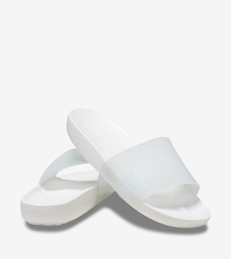 Buy Crocs Splash Glossy Slide In White | 6thStreet Qatar